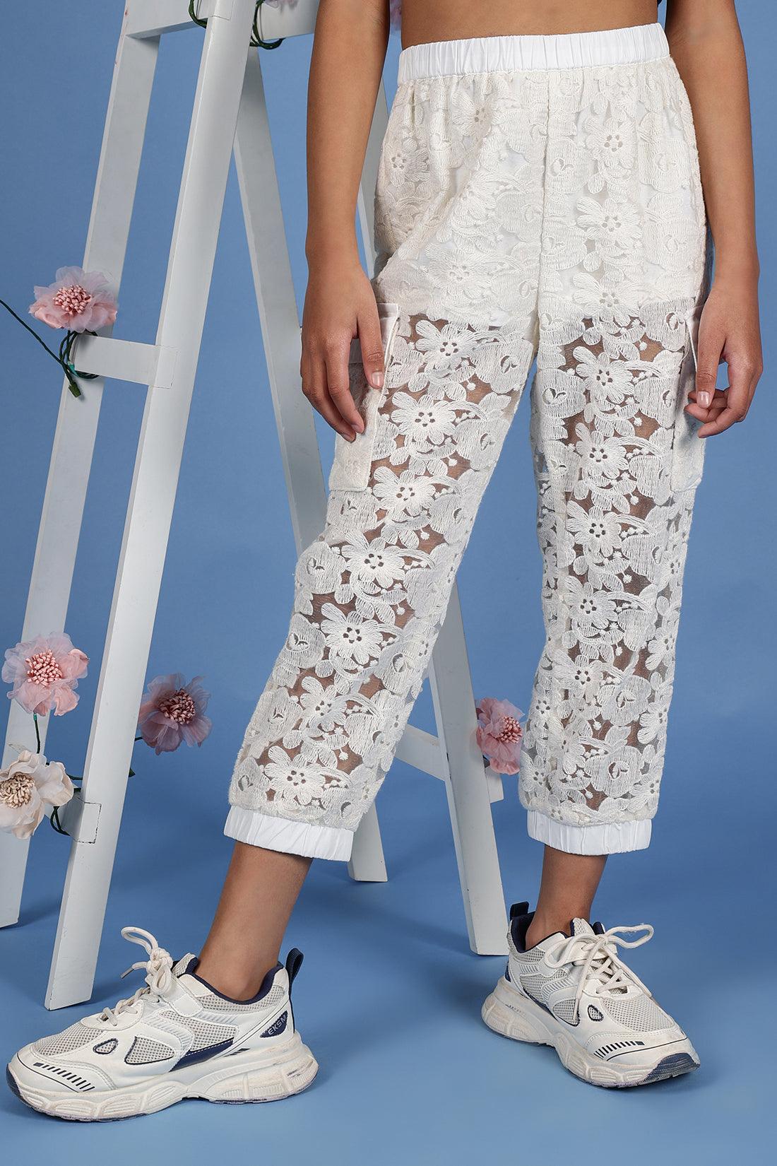 Girls Lace Joggers | Soft Comfort | One Friday