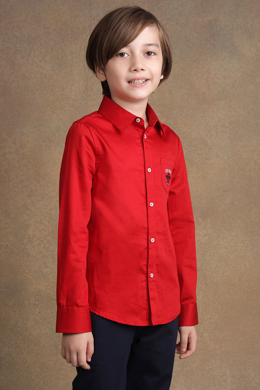 One Friday Kids Boys Red Collared Shirt – One Friday World