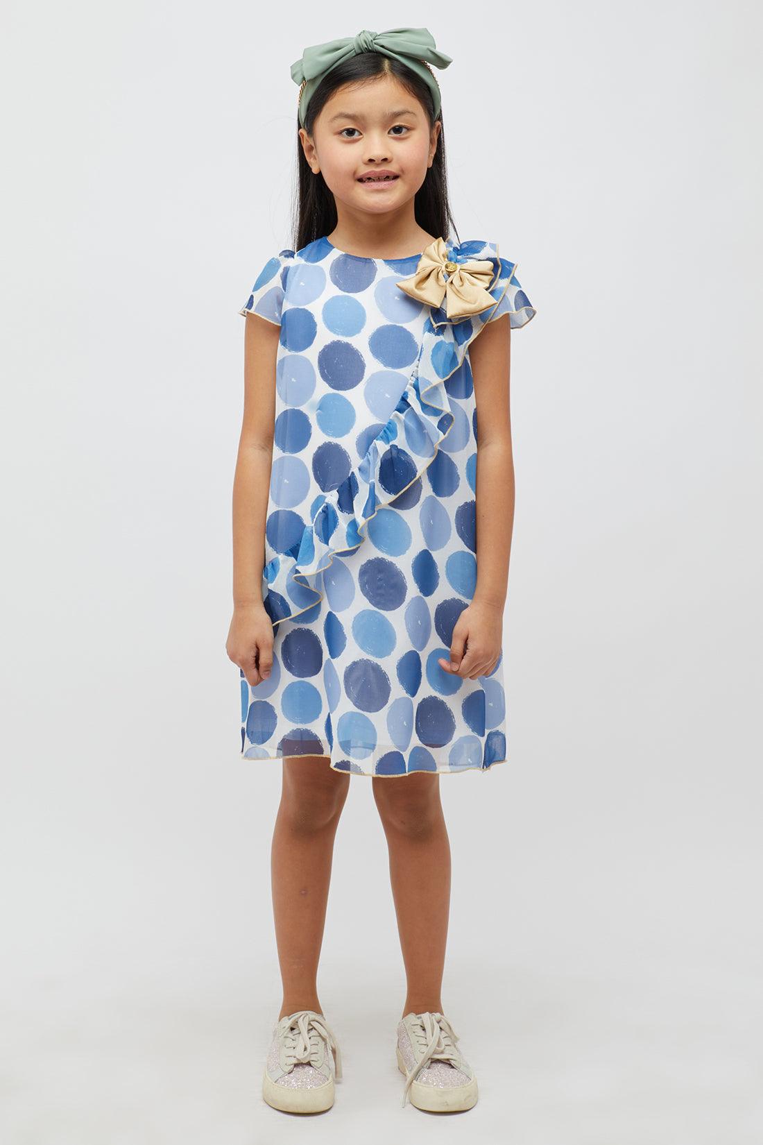 Buy Girls Blue Party Dress | One Friday